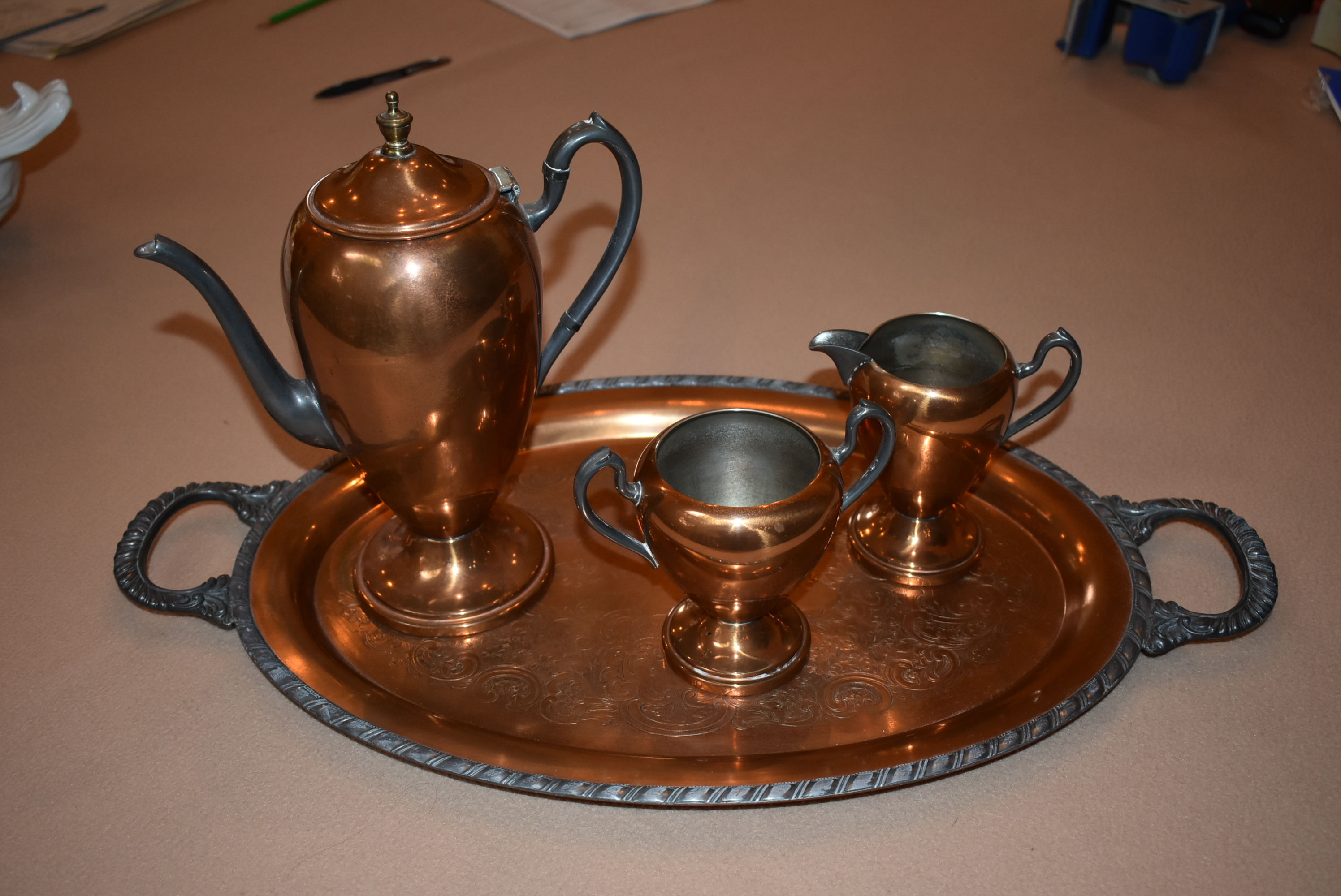 EPC Copper Tea Set - 4 Pieces