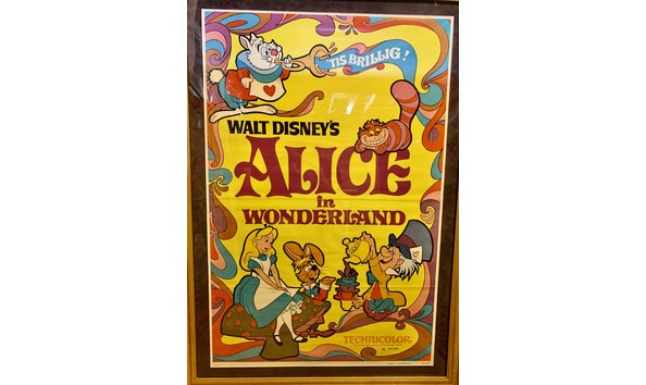Alice in Wonderland Original one-sheet movie poster re-release 1981 Framed
