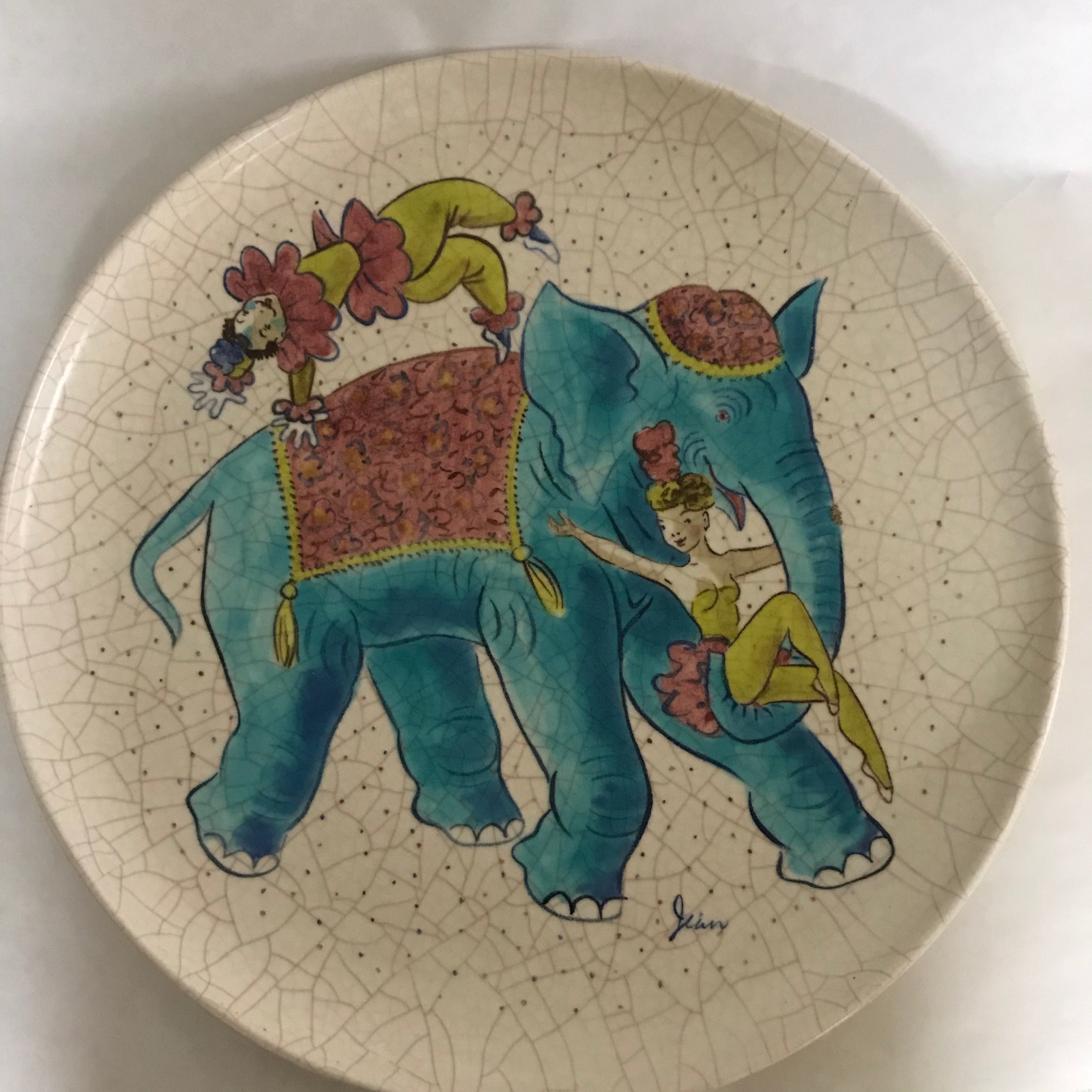 Jean Ames Large Platter - Jumbo the Elephant