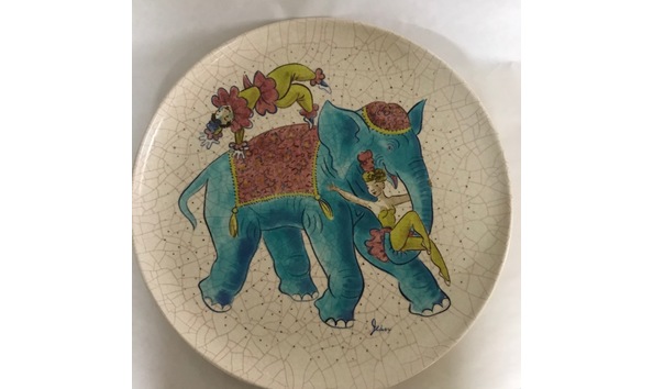Jean Ames Large Platter - Jumbo the Elephant
