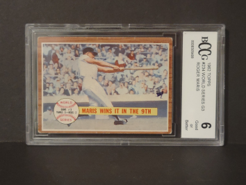 1962 Topps graded WS card Roger Maris
