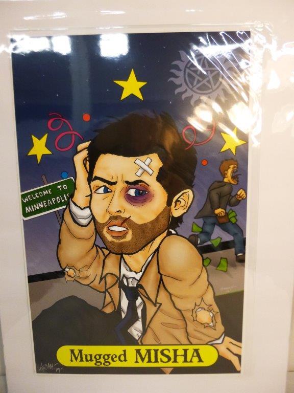 Art: Supernatural Mugged Misha Print SIGNED by Artist John Hoban