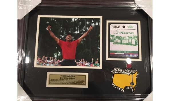 Tiger Woods 2019 MASTERS Celebration Framed Collage