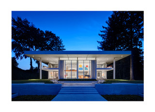 Signed James Haefner Photograph, “Nighttime View from Lake Michigan of ...