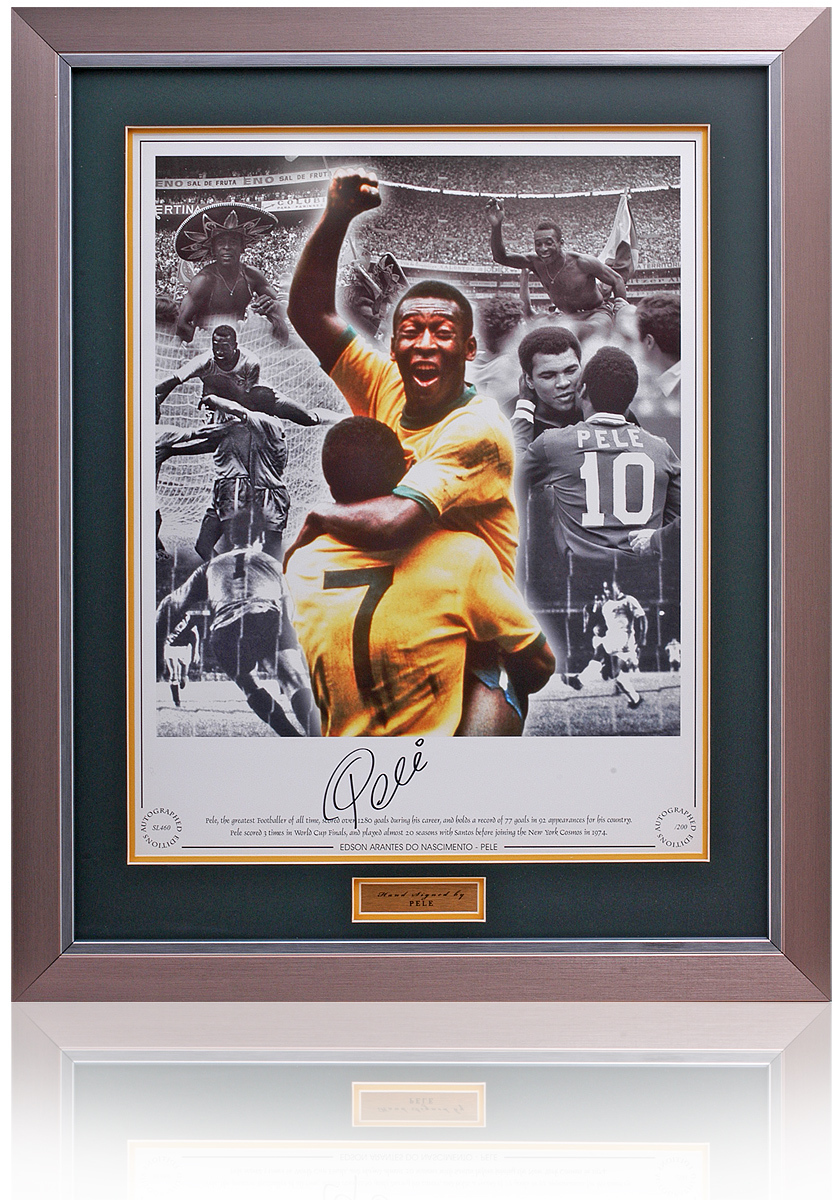 Large Pele hand signed montage