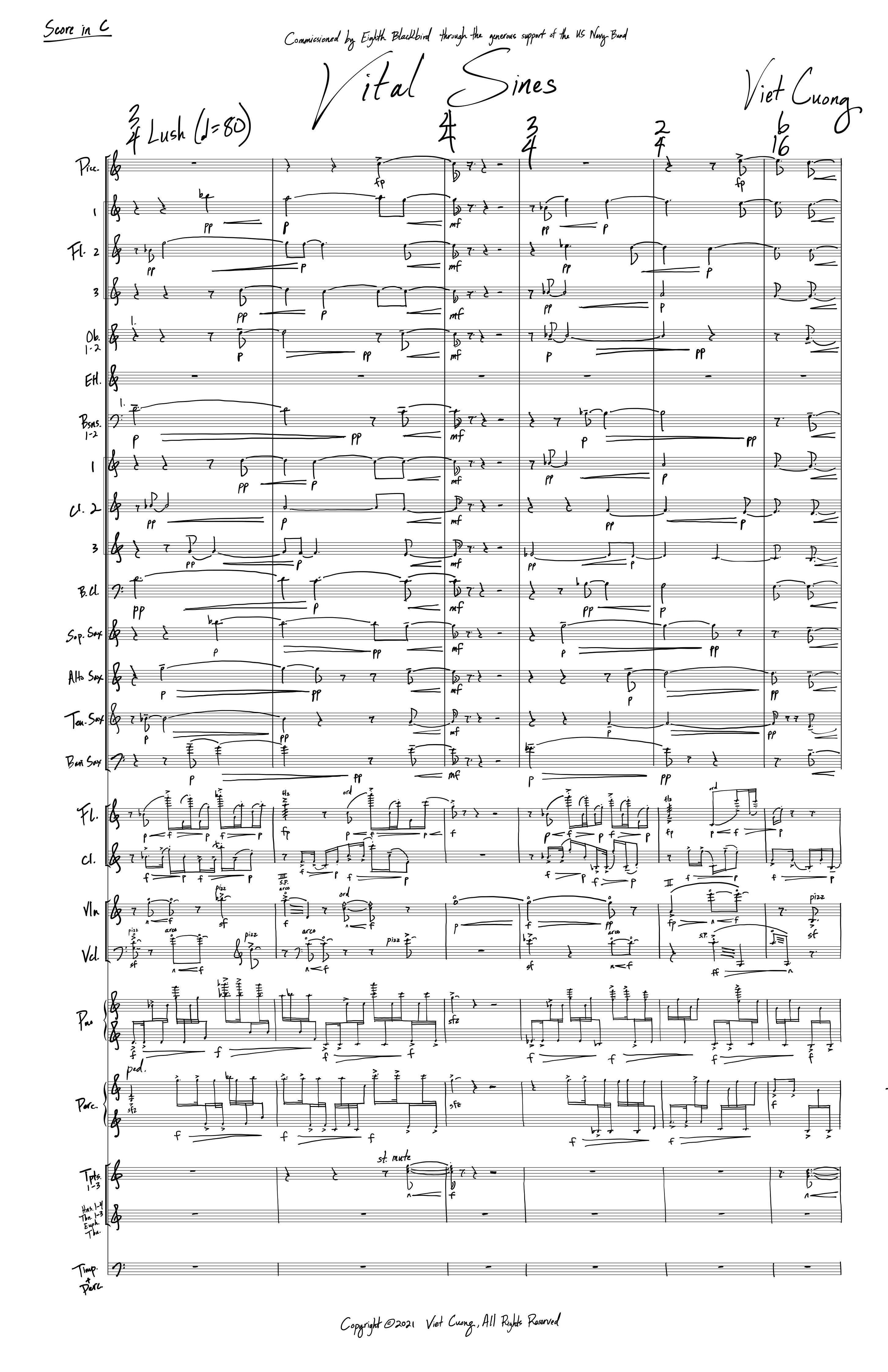 Original Signed Manuscript: Viet Cuong - Vital Sines