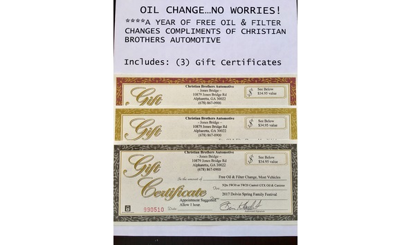 Christian Brothers Oil Change Price
