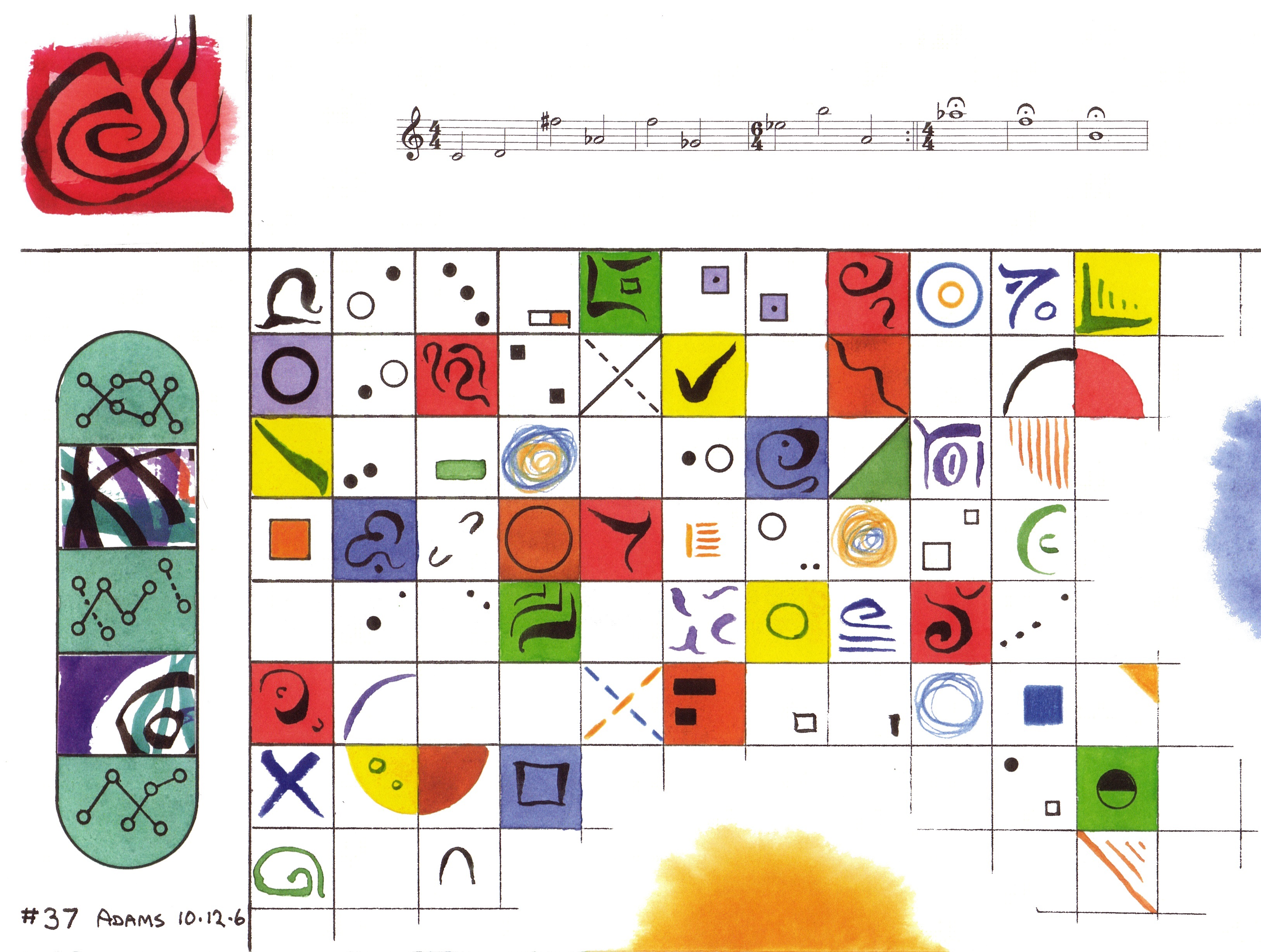 #37 - graphic score by Steve Adams