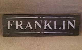 Custom Barnwood "Franklin" Wall Decor