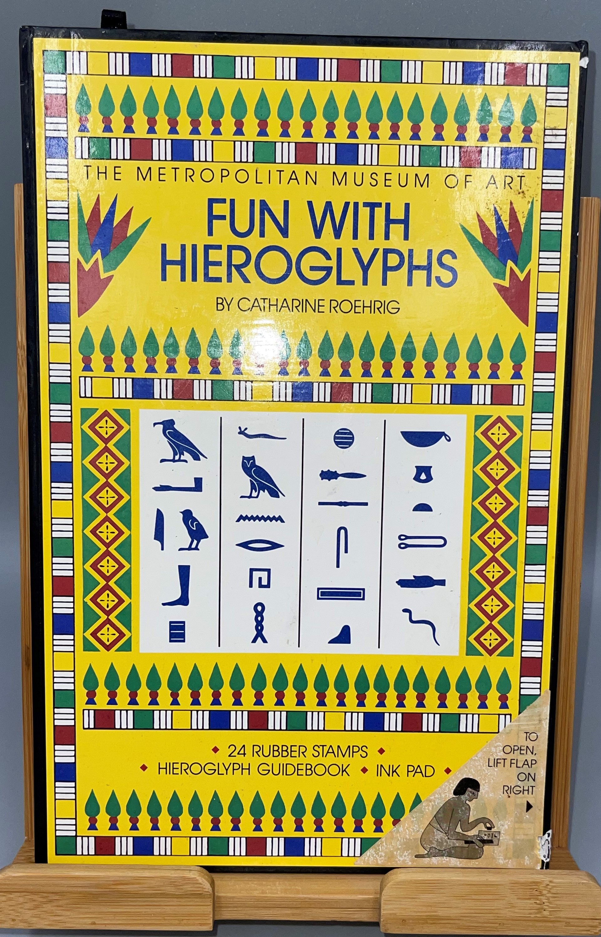 FUN WITH HIEROGLYPHS - RUBBER STAMP SET WITH GUIDEBOOK
