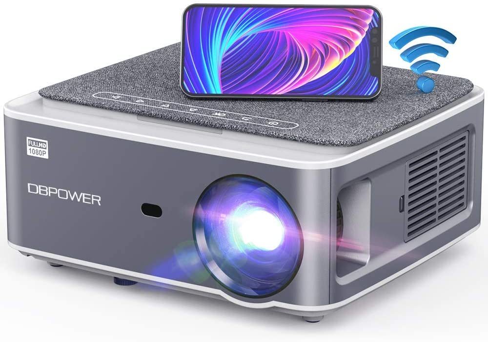 DBPOWER Native 1080P WiFi Projector, Upgrade 9500L Full HD Outdoor ...