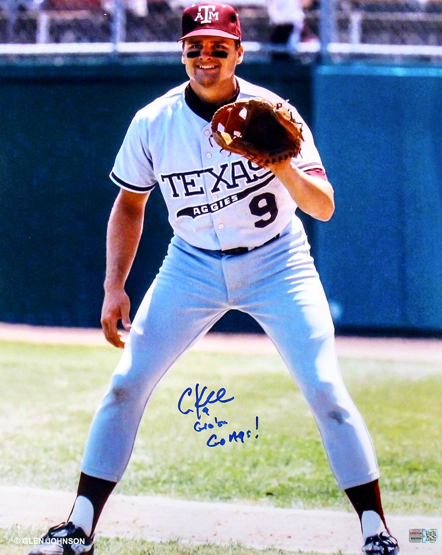 Chuck Knoblauch Texas A&M 16 x 20 Inscribed Gig Em! Go Ags! Framed Photo