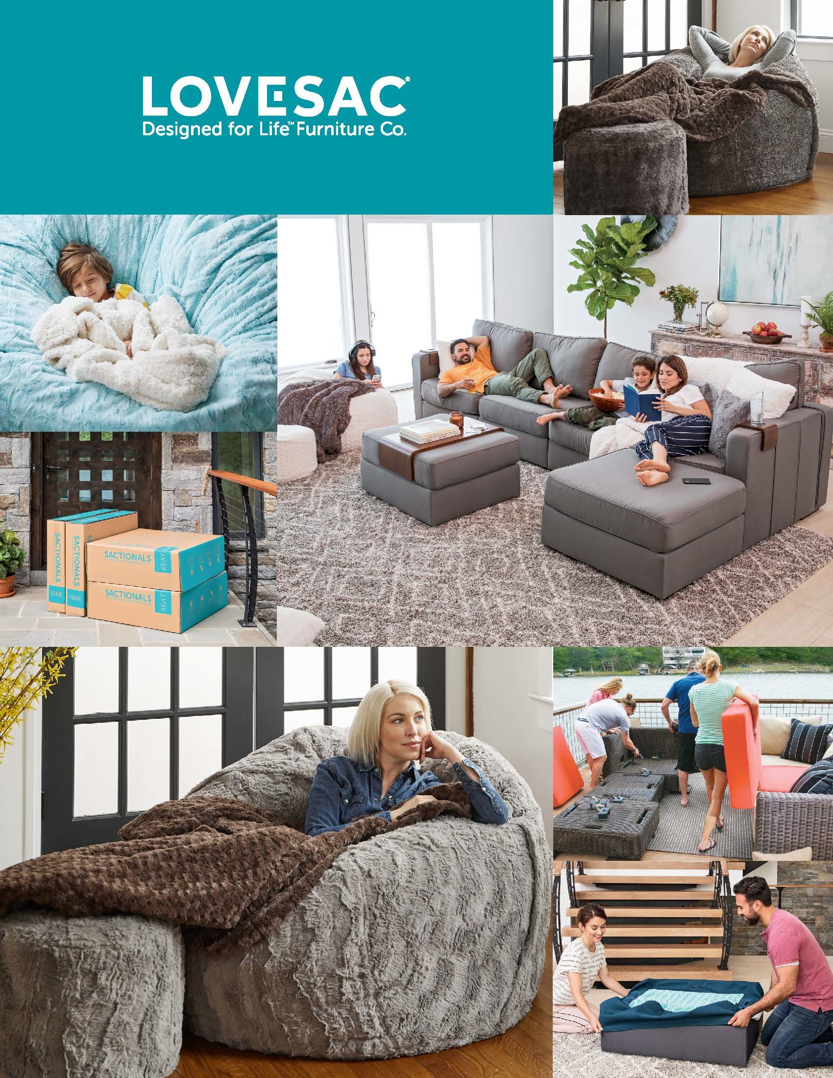 MovieSac LoveSac with cover and duffle bag