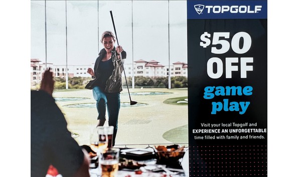 Top Golf - 2 x $50 off game play
