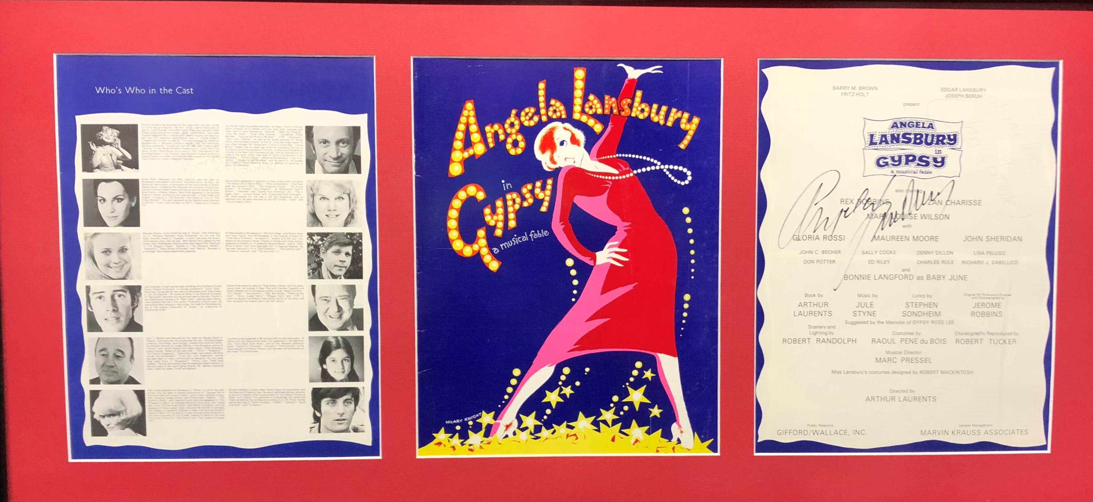 Angela Lansbury Autographed "Gypsy" Program