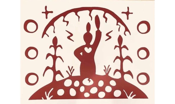 Isaac Murdoch Framed Print "Red Feather Woman"