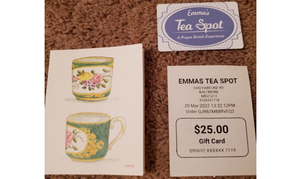 Emma's Tea Spot Gift Certificate
