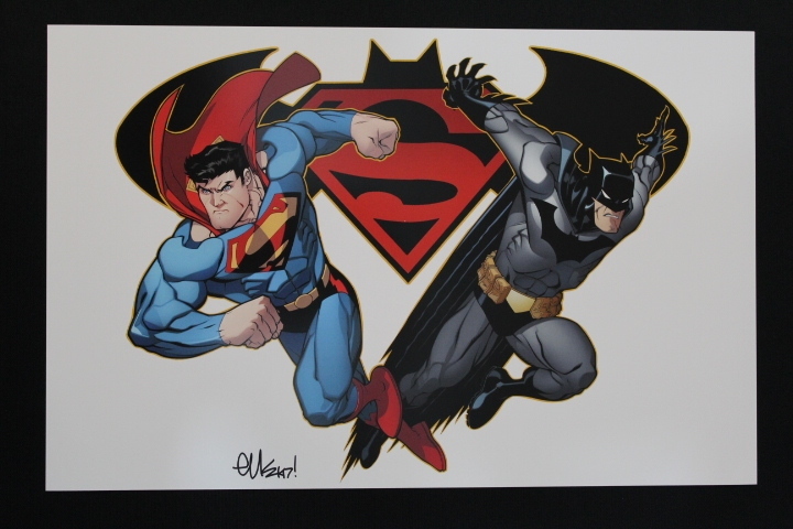 Ed McGuinness Signed Batman/Superman Print