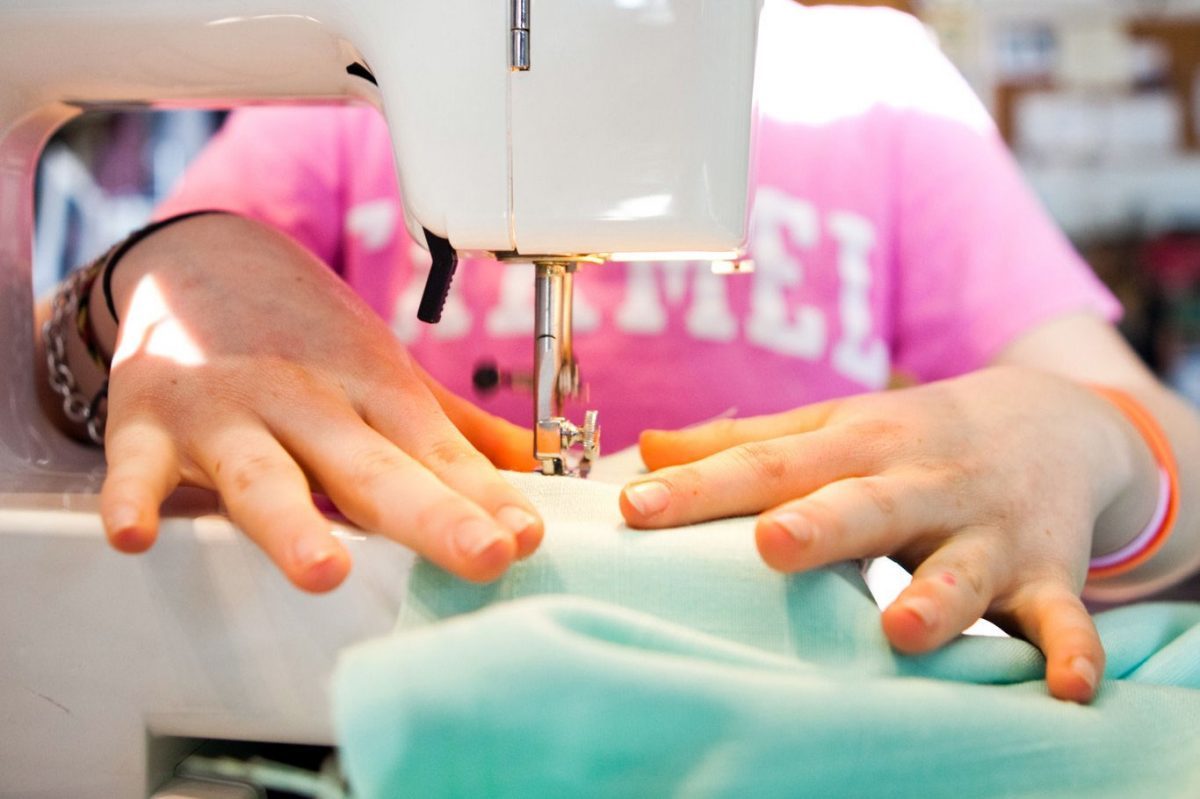 Student Sewing Lesson