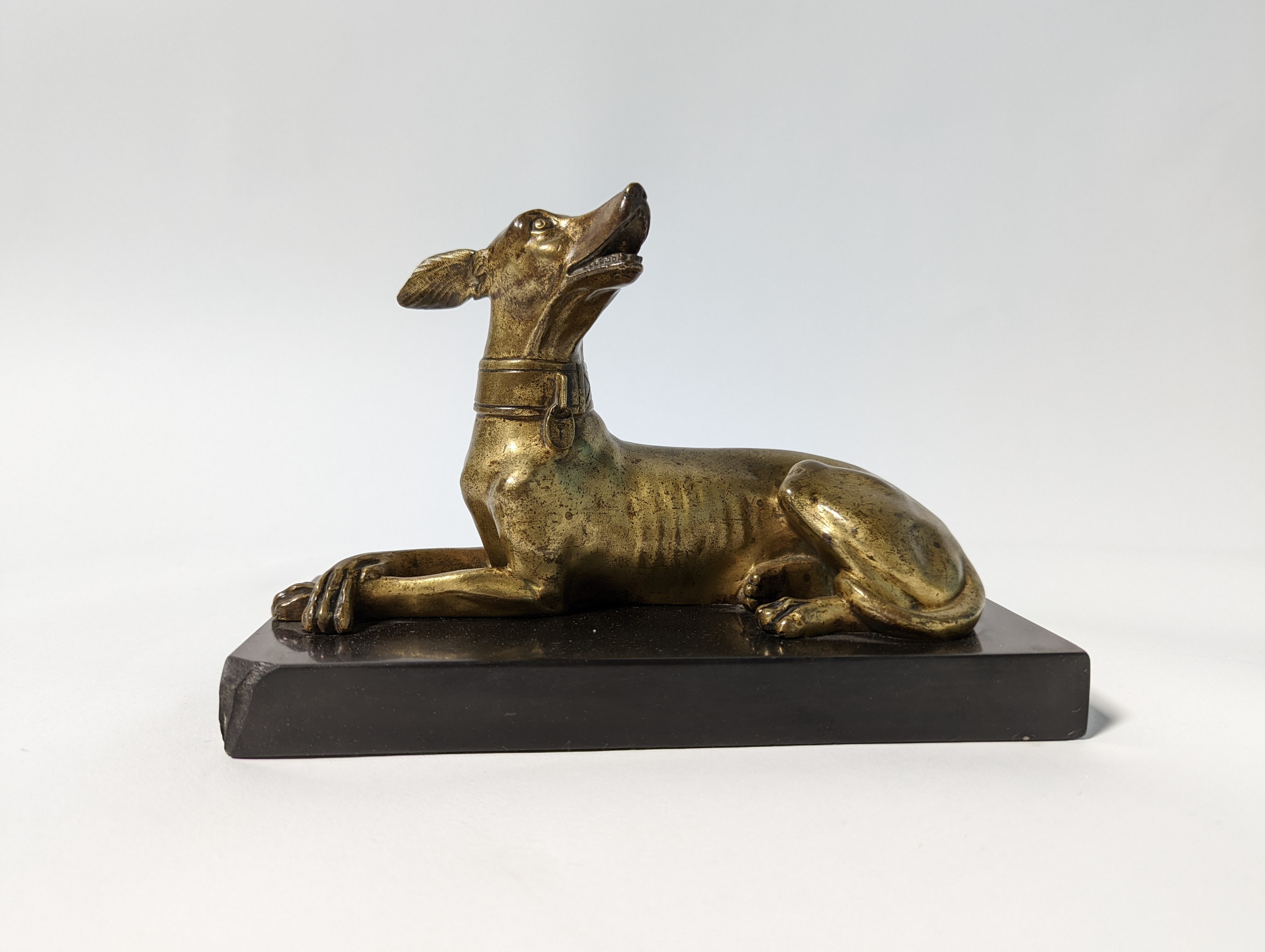 Reclining Bronze Greyhound