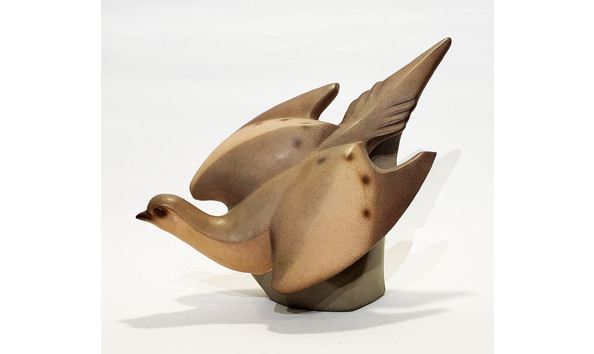 Betty Davenport Ford - RARE Florence Ceramic DOVE Bisque Sculpture 1956