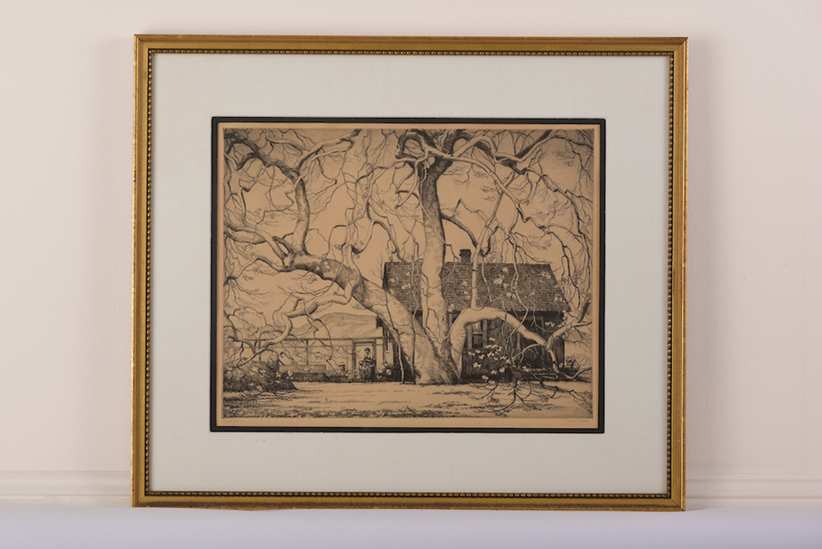 Cornelius Botke "Sycamore" Etching