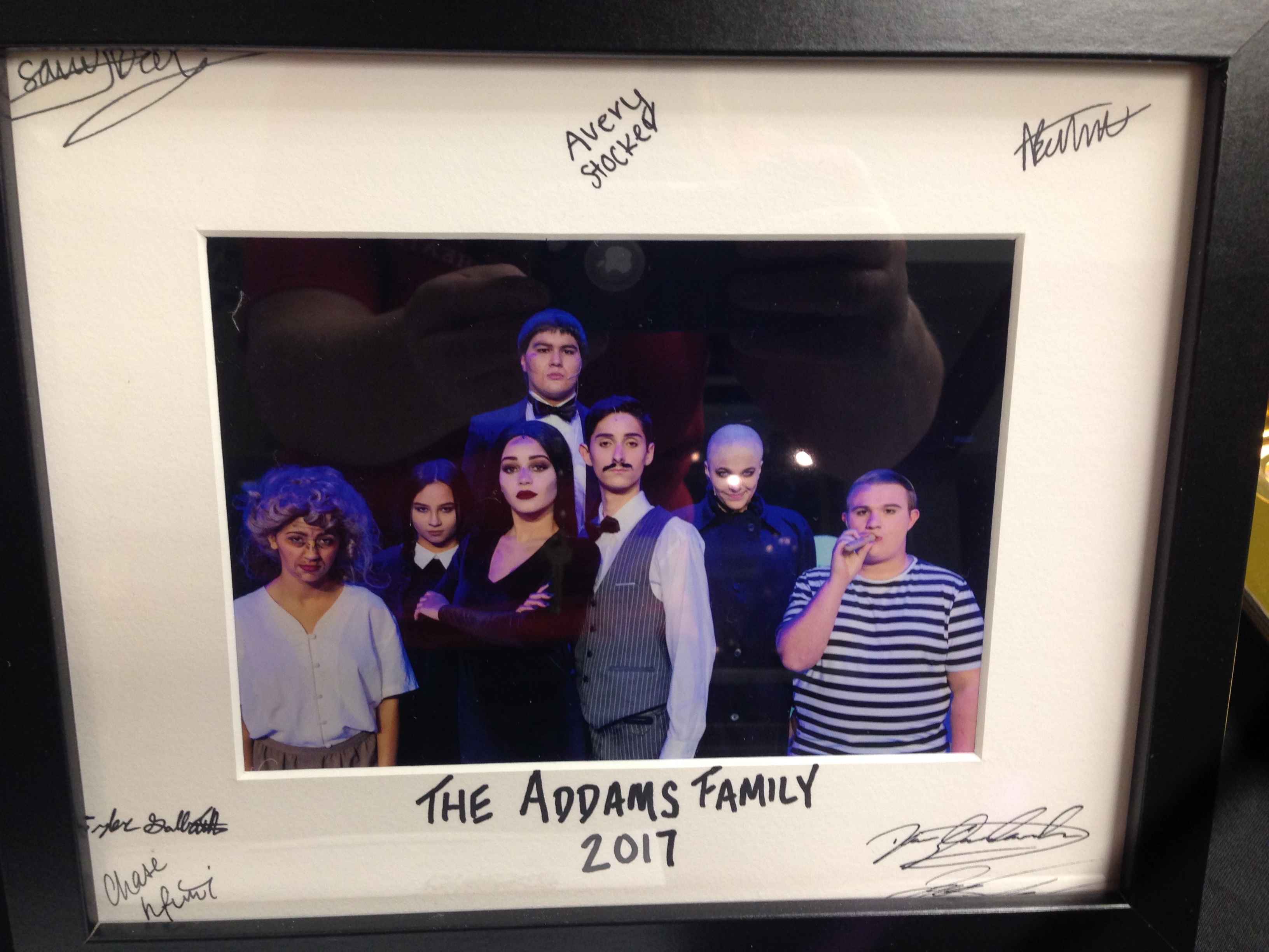 Addams Family Cast Signed Photo