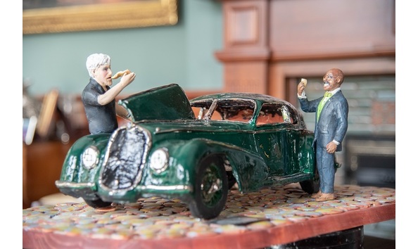 Jay Leno & Donald Osborne Sculpture