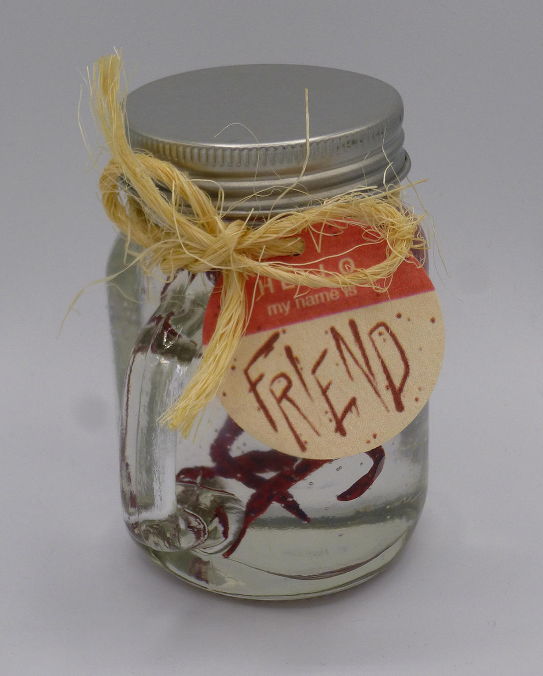 Decor: Tiny Jar Friend - Sculpted Green Eyeball by Artist Jen Silverman