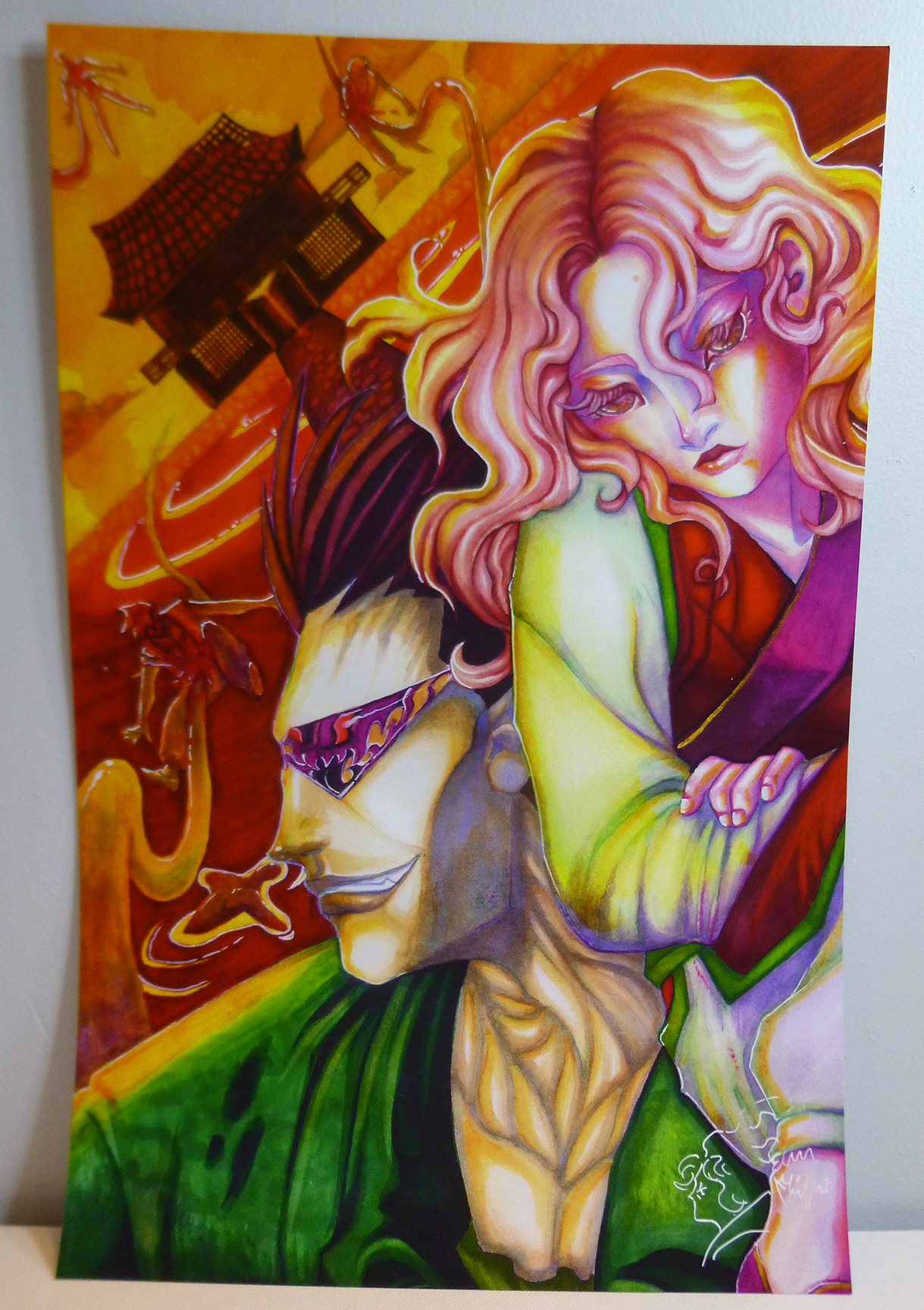 Art: Limbo - Genkai and Toguro from YuYu Hakusho Signed by Artist Ellen ...