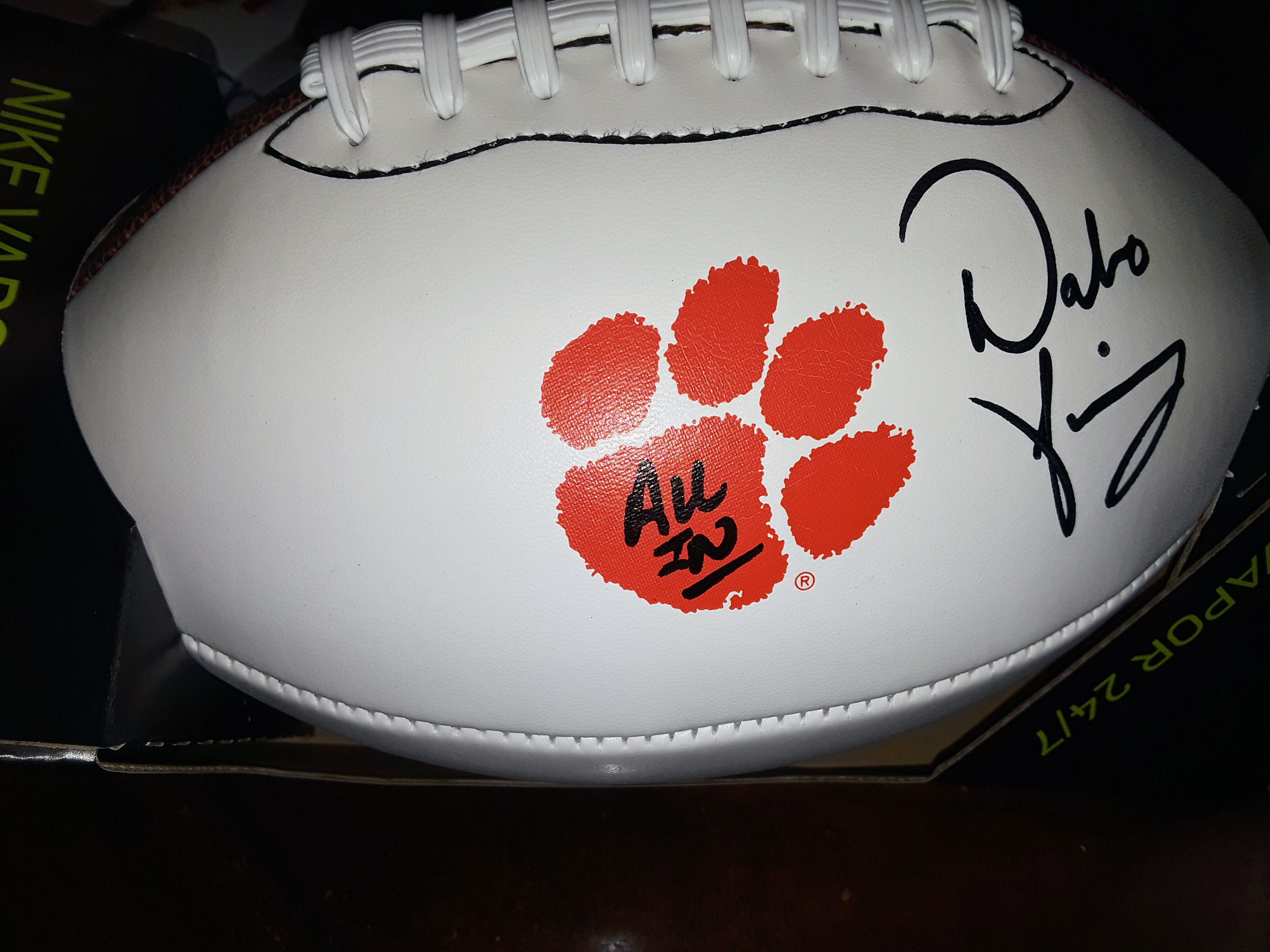 Dabo Sweeney Autographed Football - # 2