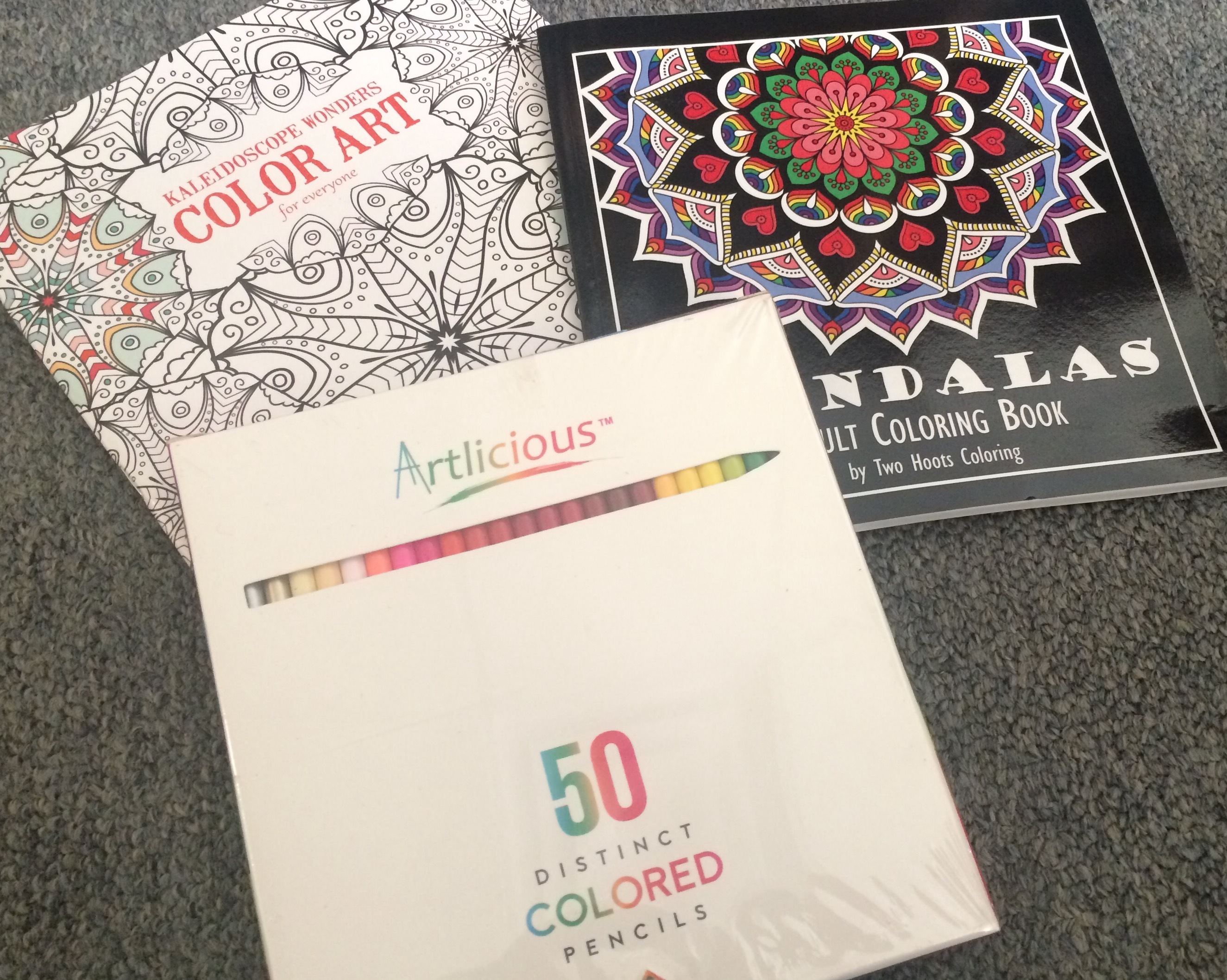 Artlicious Colored Pencils and 2 Coloring Books