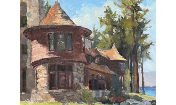 Hellman-Ehrman Mansion Painting by Local Artist Nancy Takaichi