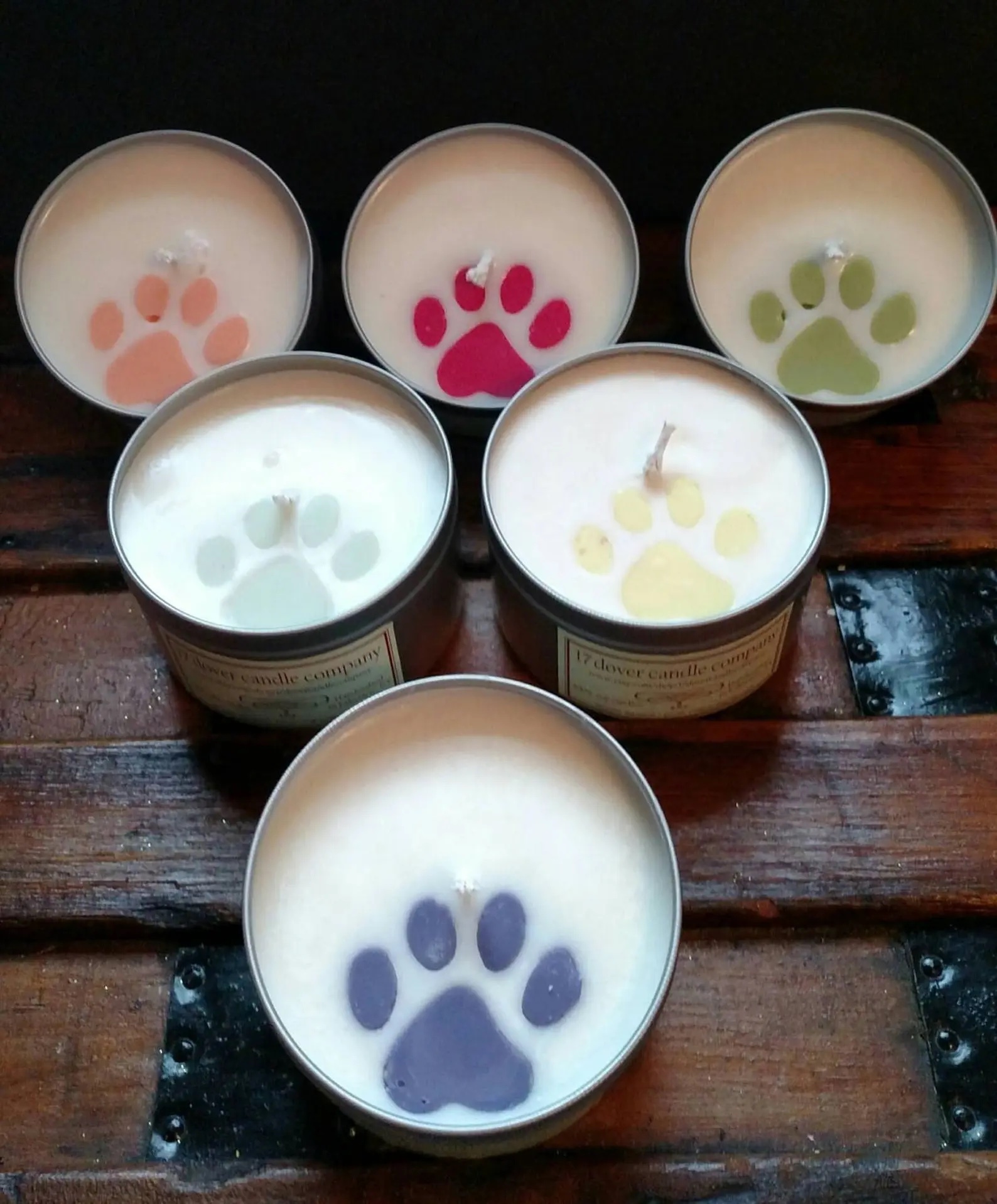 Paw Print Candle