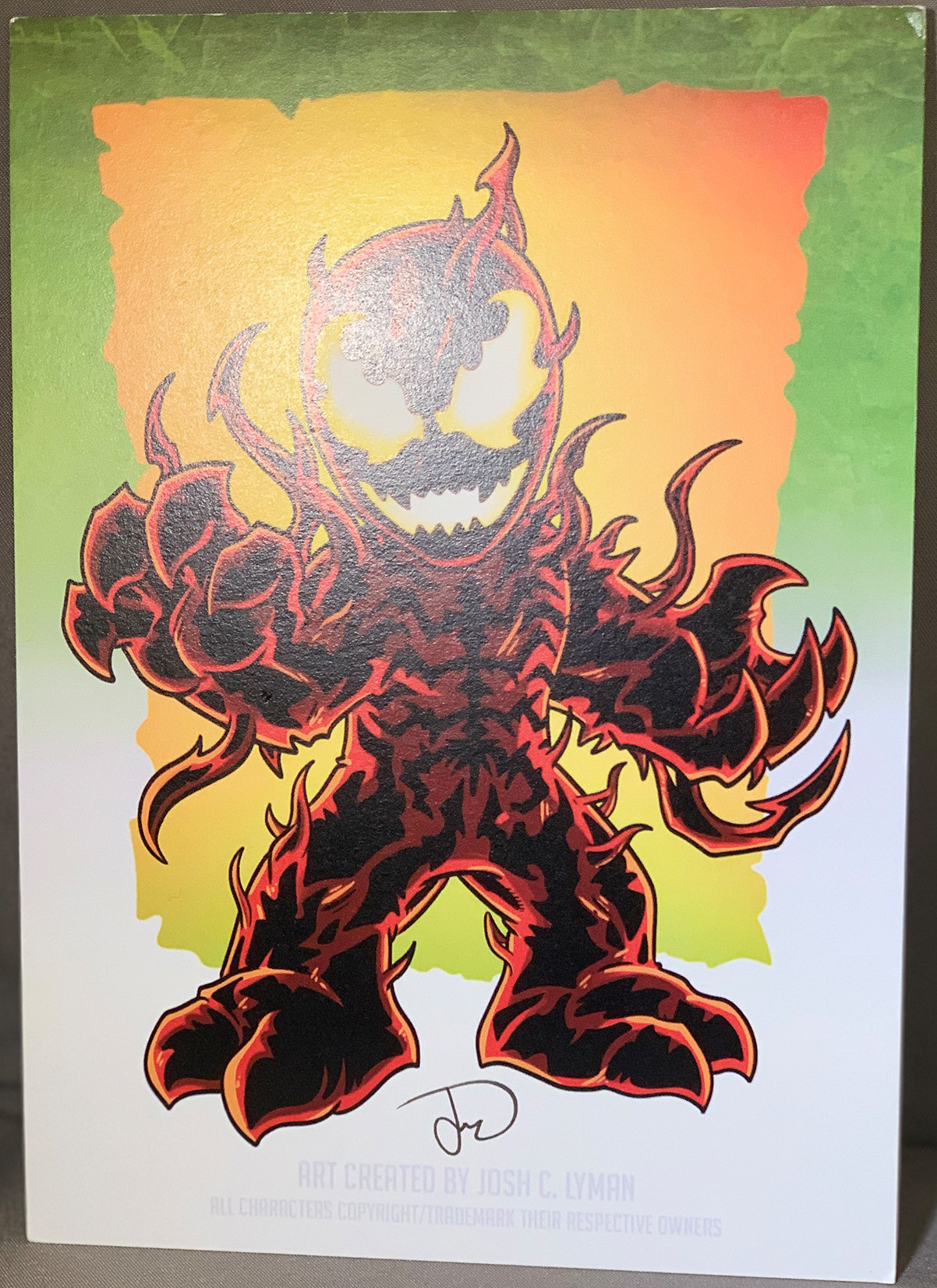 Art: Carnage Mini Print SIGNED by Artist Josh C. Lyman