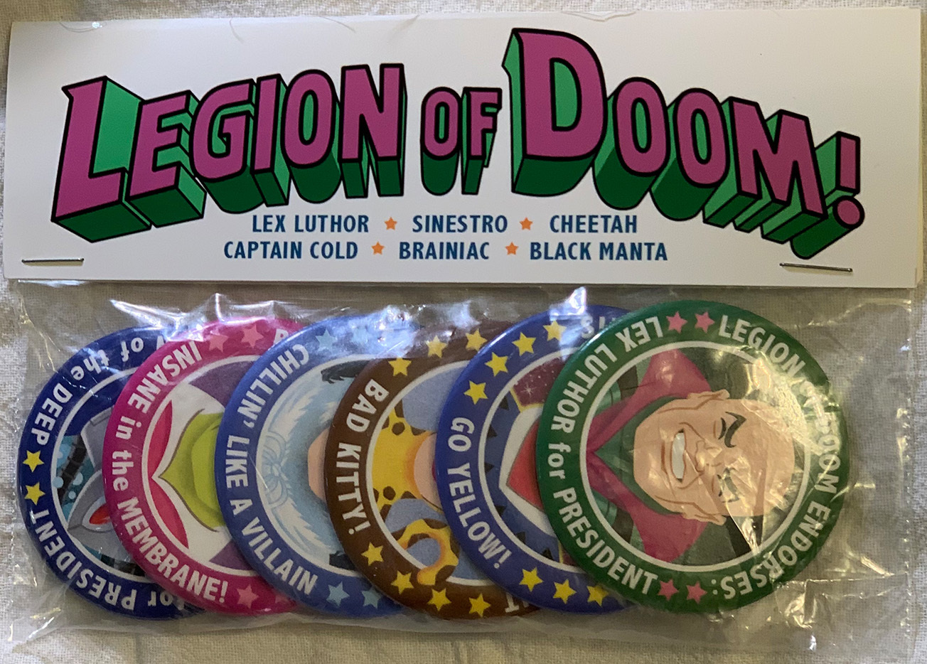 Buttons: DC Comics Super Friends Legion of Doom 6 Pack of Election ...