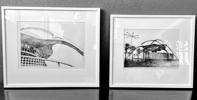 Two Drawings in Ink by Deborah Aschheim from the exhibition Nostalgia ...