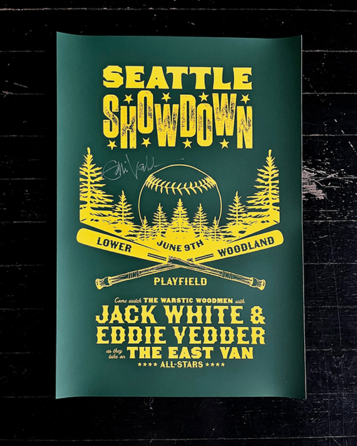 Eddie Vedder Signed Seattle Showdown Poster 3