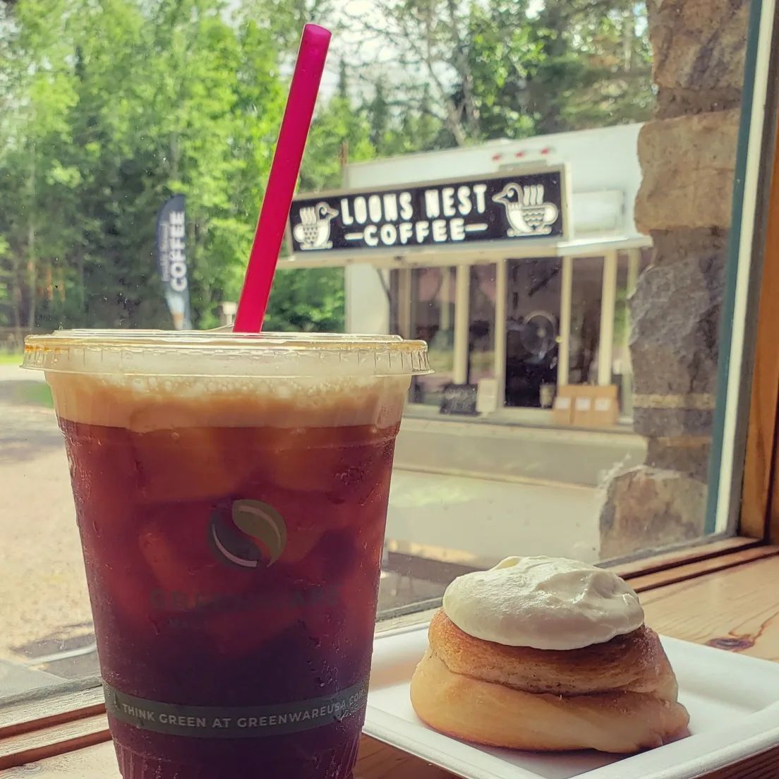 Warm cardamom rolls and 4 coffees - Loons Nest Coffee