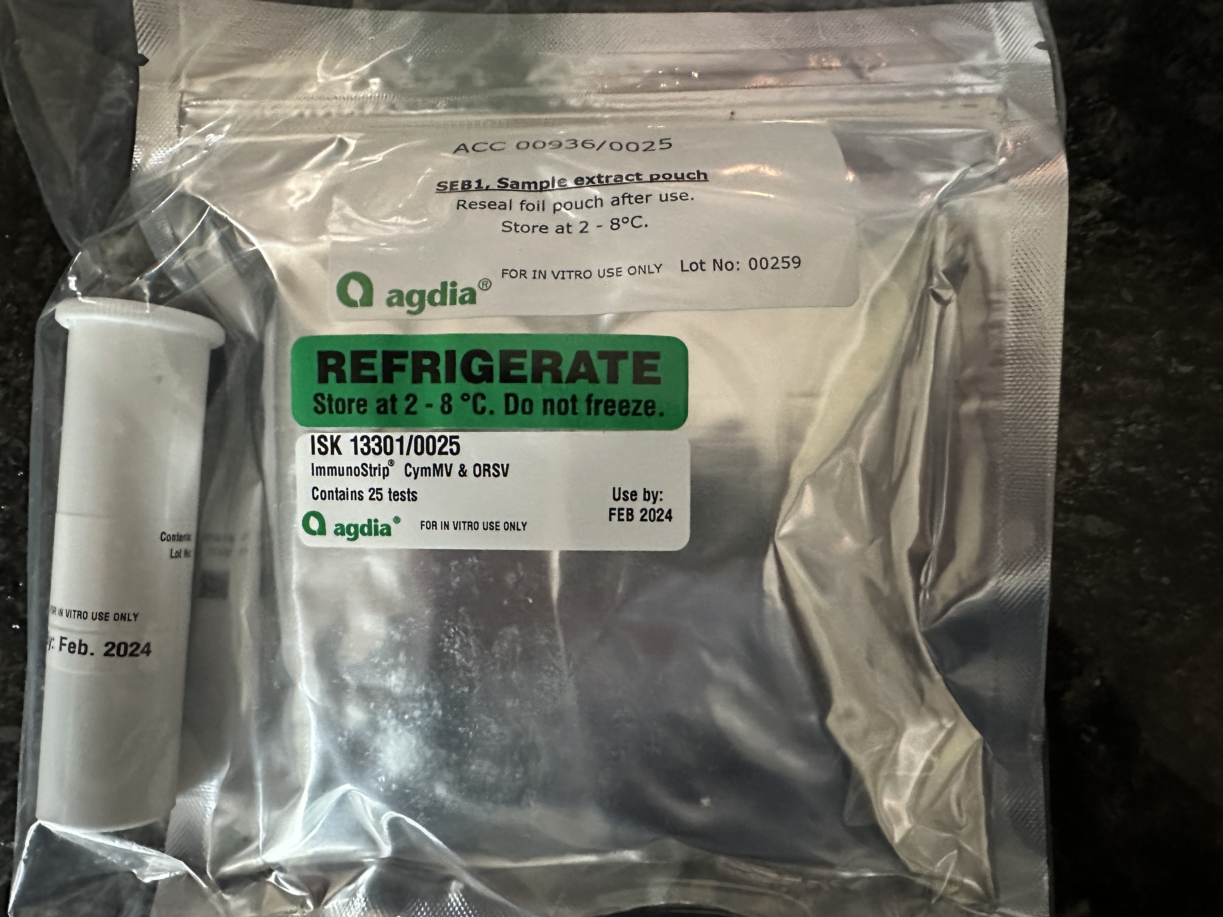 Virus Test Kit - Agdia CymMV & ORSV Virus Test Kit, Package of 25 ...