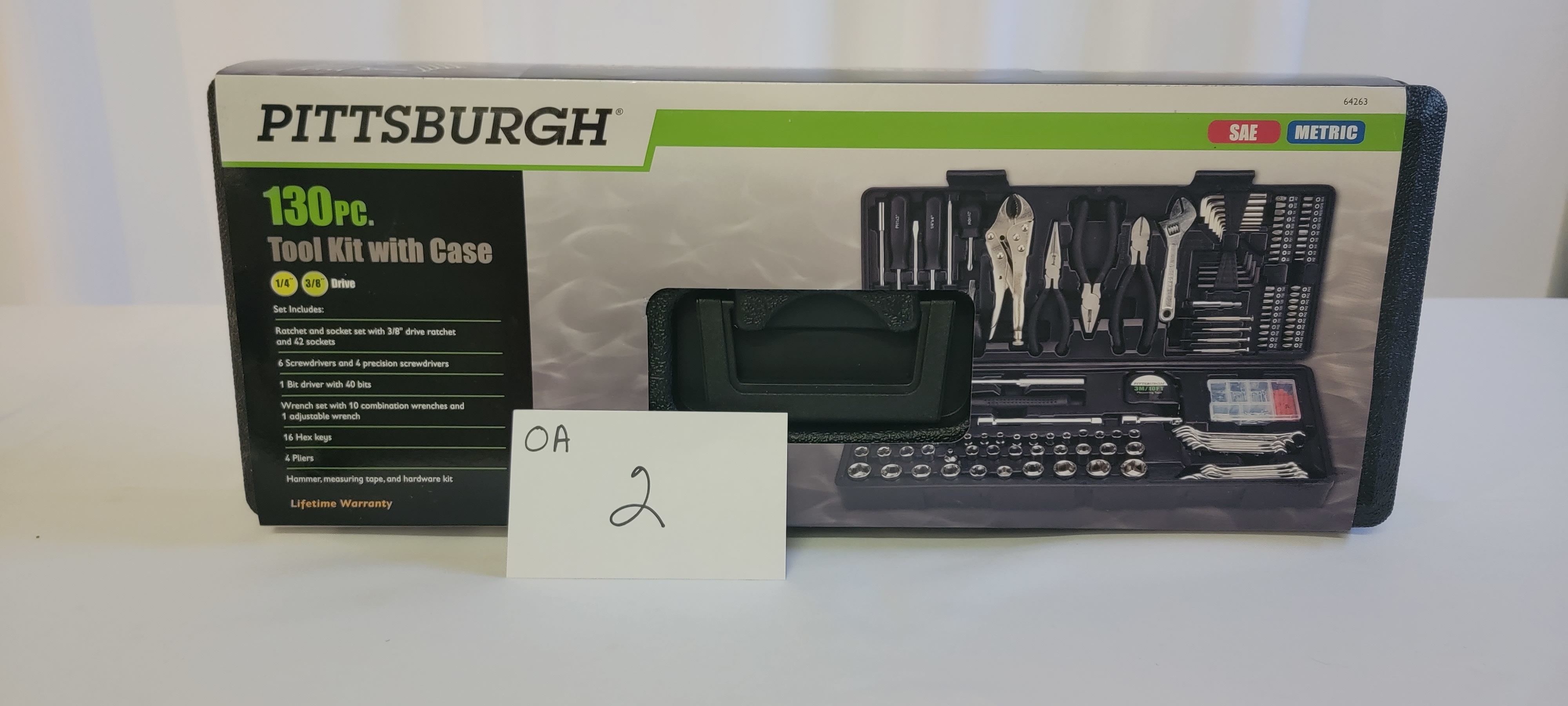 Pittsburgh 130 pc 1/4 & 3/8 Tool Kit