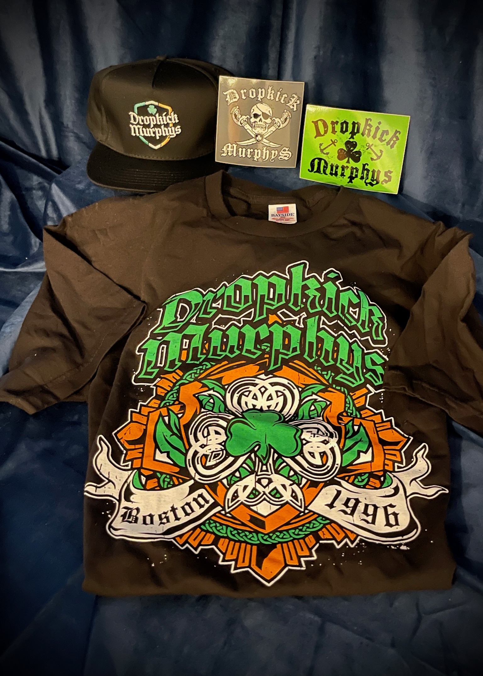 Dropkick Murphy's - Large Black T-shirt, Hat and Stickers