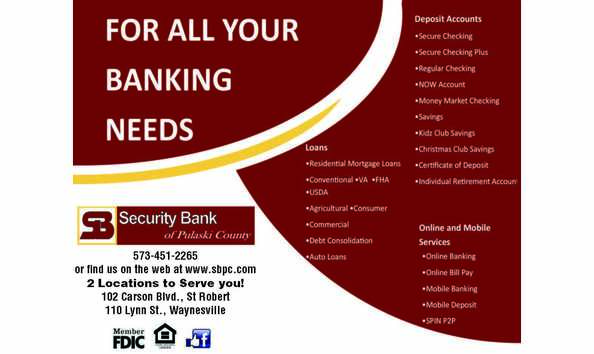 Sponsor Ad - Security Bank of Pulaski County