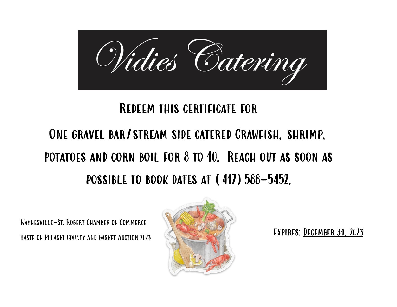“Let’s Boil!” Vidies Catering